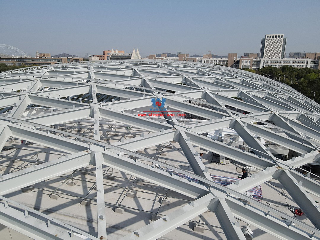 ETFE membrane structure of wind and rain playground in Songjiang Campus ...