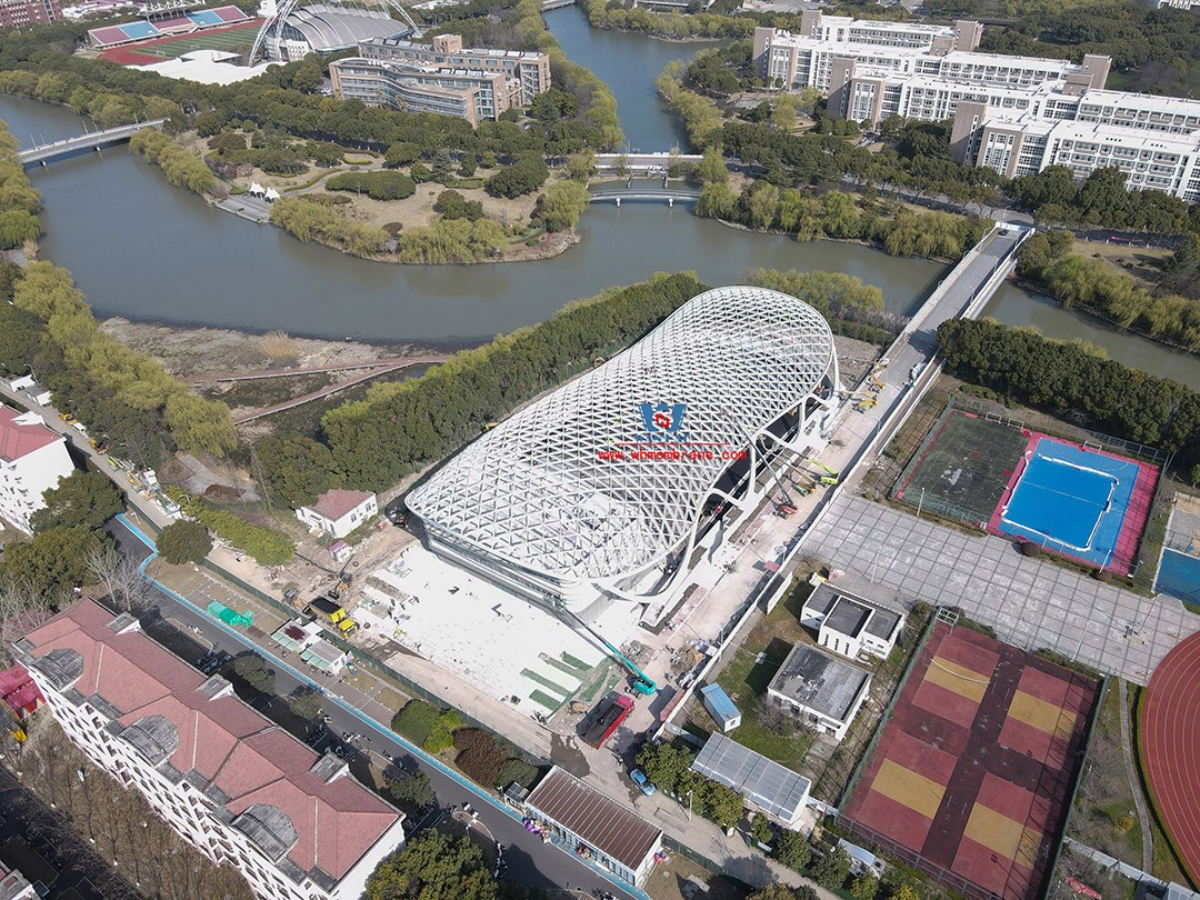 ETFE membrane structure of wind and rain playground in Songjiang Campus ...